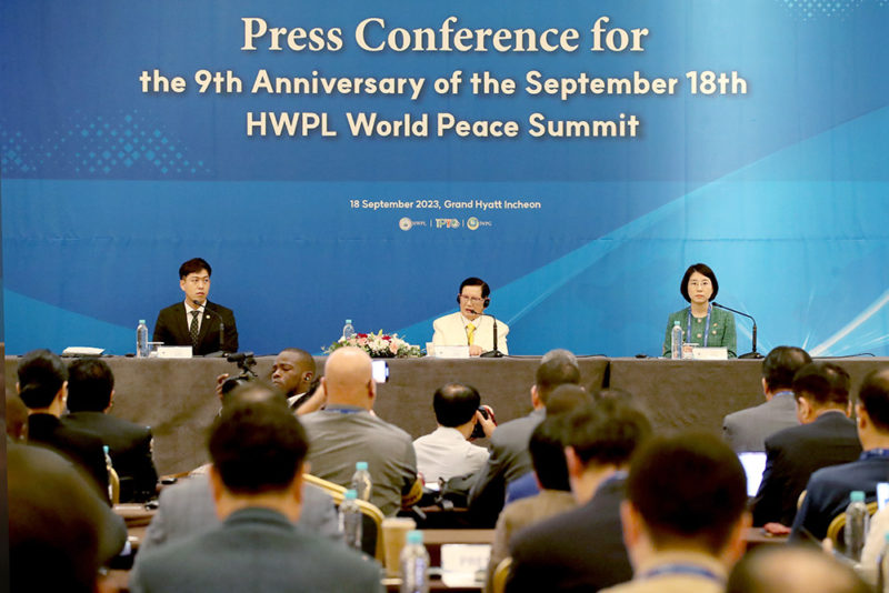 Press Conference for the 9th Anniversary of the September 18th HWPL ...